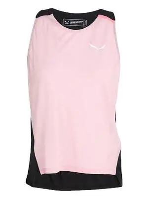 SALEWA Sleeveless Crewneck Jersey Tank Top - Pink