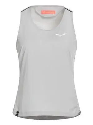 SALEWA Recycled Polyamide & Elastane Blend Sleeveless Tank Top - Grey