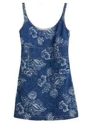 ETRO ETRO Denim Floral-Print Mini Dress