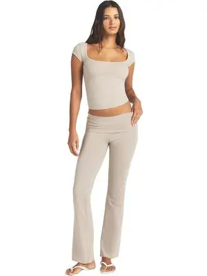 SKIMS Cotton Jersey Scoop Neck T-shirt - Stone