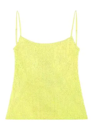 AREA Crystal Embellished Top - Yellow