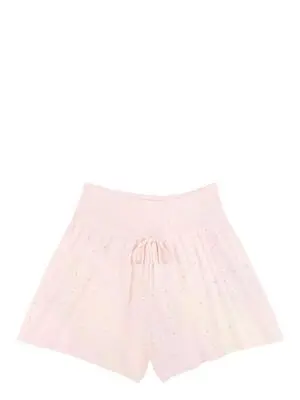 AREA Crystal Embellished Shorts - Pink
