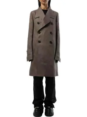 Rick Owens Officer Double-breasted Coat - Brown