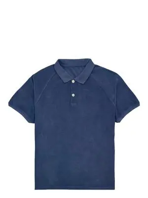 FORTELA Brody Terry Raglan Polo Shirt Blue