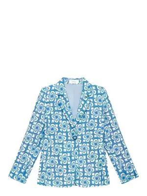 Malìparmi Geometric Pattern Jacket - Blue