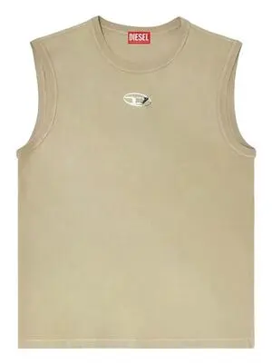 DIESEL® Oval-d Cotton Tank Top - Neutrals
