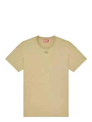 DIESEL® Embroidered-logo Cotton T-shirt - Neutrals