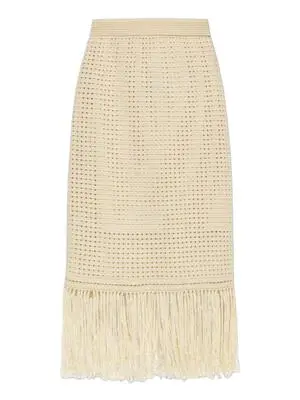 Zimmermann Fringe Skirt - Cream