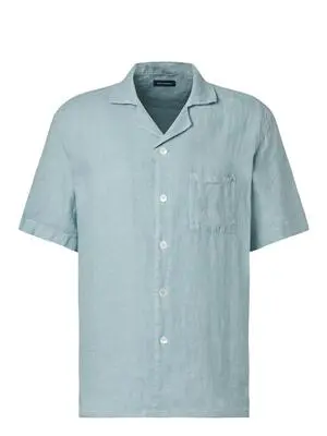 Thom Sweeney Linen Shirt Blue