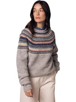 CELTIC & CO. Stitch Detail Yoke Sweater - Skylight Multi