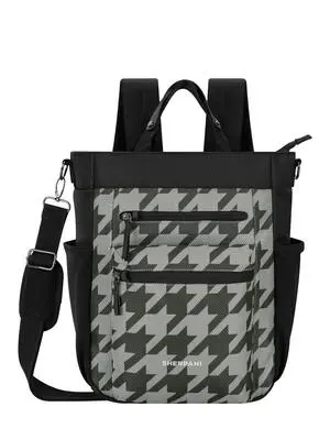 SHERPANI Sherpani Soleil Convertible Anti-Theft Backpack With RFID Protection Houndstooth