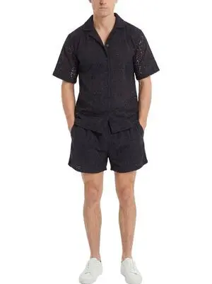 AREA STARS Eyelet Top - Black