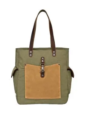TSD BRAND Valley And Sky Spacious Adventure Tote - Olive