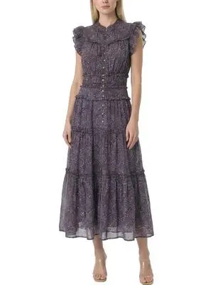 AREA STARS Kamala Dress - Navy Multi