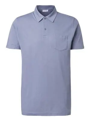 Sunspel Riviera Cotton Polo Shirt - Blue