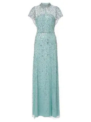 Jenny Packham Embellished Gown - Blue