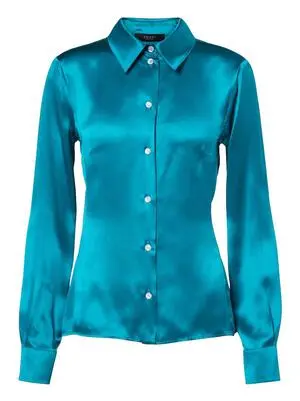 Gucci Silk Satin Shirt - Blue