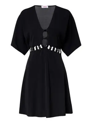 ERES Connection Cutout Jersey Minidress - Black