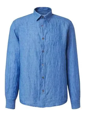 Sunspel Linen Shirt - Blue