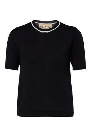 Valentino Garavani Virgin Wool Crewneck Sweater - Black