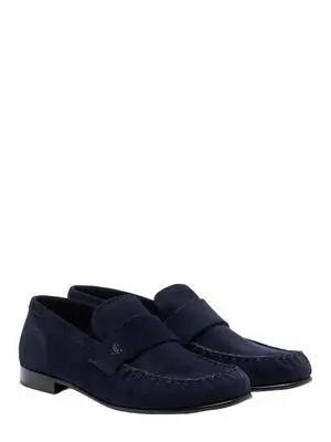 JIMMY CHOO Ellis Suede Loafers - Blue