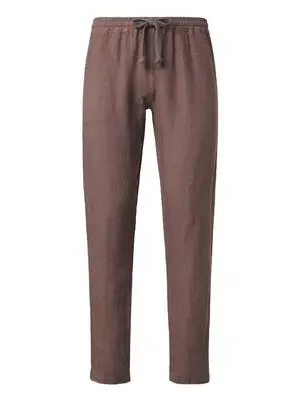 Fedeli Fedeli Linen Straight Leg Trousers Green