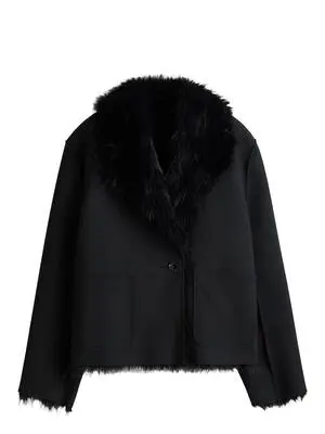 H&M H&M Double-Faced Jacket With Shawl Collar