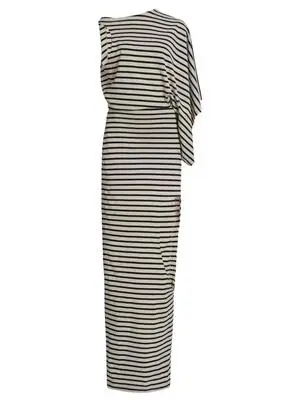 A.W.A.K.E. Mode Asymmetric Cut-out Maxi Dress - Neutrals