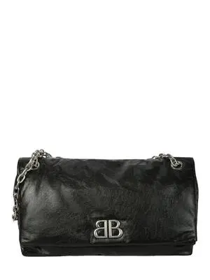 Balenciaga Monaco Large Chain Bag - Black