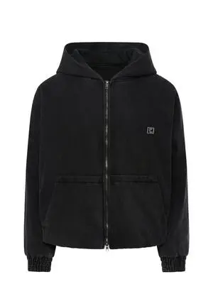 WOOYOUNGMI Dyed Denim Hoodie - Black