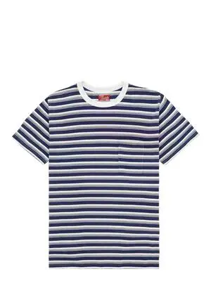 FORTELA Yakut Striped Patch-pocket T-shirt - Blue