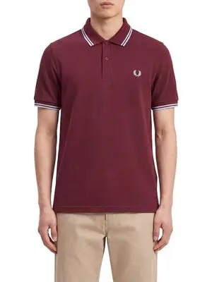Fred Perry Cotton Polo Shirt - Red