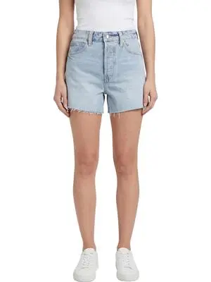 Alexander Wang Distressed Denim Shorts - Stone Washed