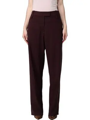 ALYSI Tailored Trousers In Gabardine - Violet