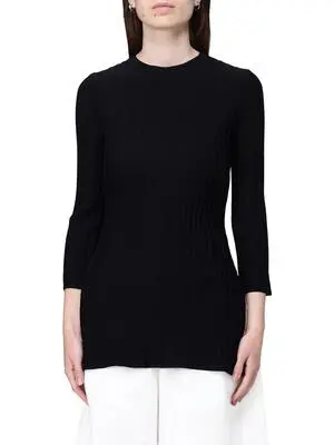 Max Mara Ribbed Knit Top - Black