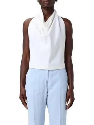 Carven Draped Halter Neck Top - White
