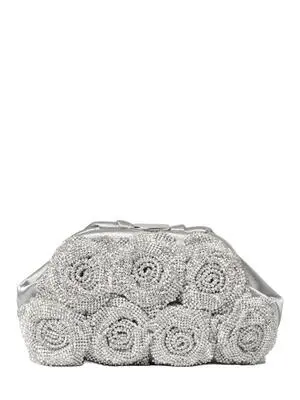 TWENTY FOURHAITCH Embellished Clutch - Silver