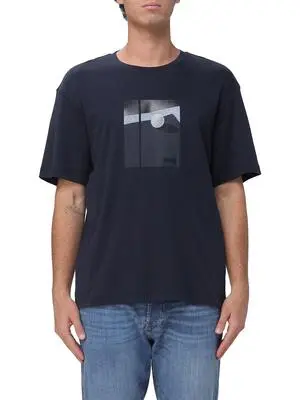 BOSS Printed Cotton T-shirt - Blue