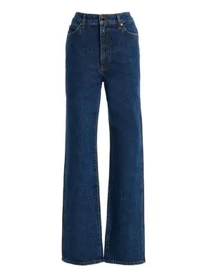 Khaite Danielle Stretch High-rise Stovepipe Jeans - Medium Wash