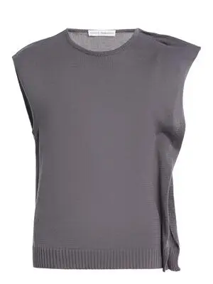 NICCOLO PASQUALETTI Textured Knit Vest - Grey