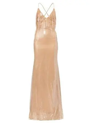 David Koma Gradient Sequin-embellished Tulle Gown - Beige