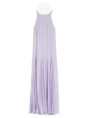 BOSS Sleeveless Pleated Woven Maxi Dress - Open Purple