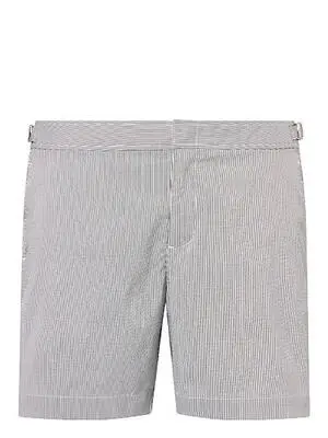 Orlebar Brown Bulldog Pinstripe Swim Shorts - Charcoal/white Stripe