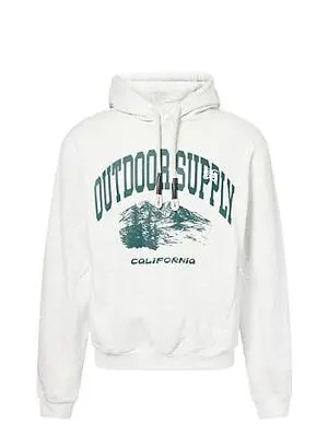 Reese Cooper Outdoors Graphic-print Cotton Hoodie - Heather Grey
