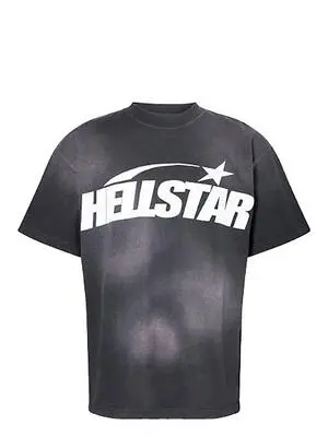 HELLSTAR Crystal-embellished Logo Cotton T-shirt - Black