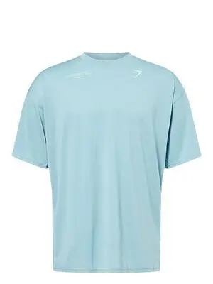 GYMSHARK Condition Club Oversize Stretch-jersey T-shirt - Flow Blue/ Pop Turquoise