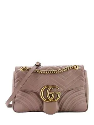 Gucci Gg Marmont Matelassé Leather Medium Shoulder Bag - Neutrals