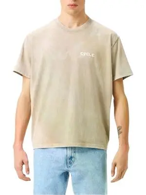 CYCLE Over Logo-print Boxy T-shirt - Neutrals