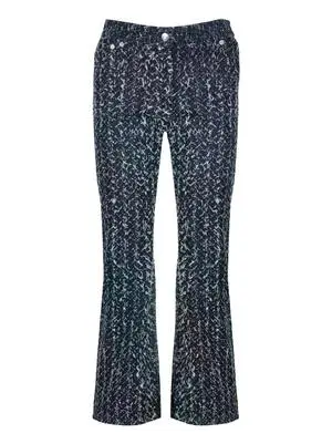 IRO PARIS Textured Bouclé Jeans - Blue