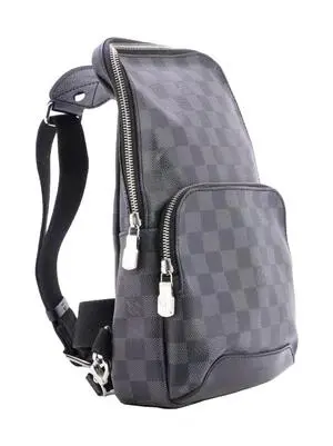 LOUIS VUITTON Avenue Sling Bag Damier Graphite - Black